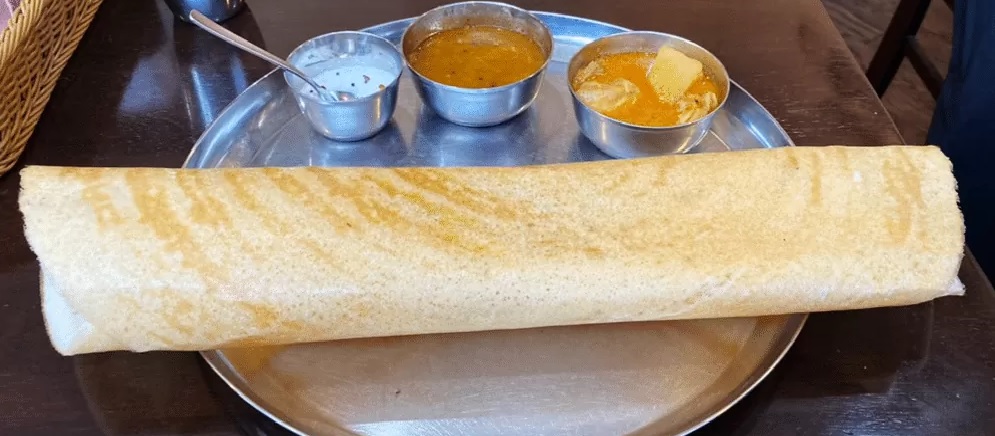 Asia experience – 【India】The combination of plain dosa and sambar is ...